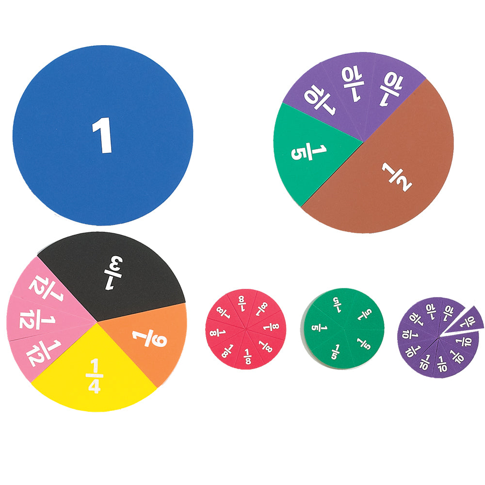 Fraction Circles - 1 to 12th - Printed Demo Magnetic - 51pcs – edu-options