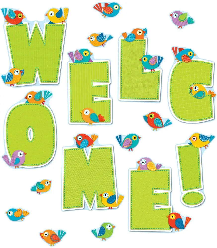 Boho Birds – Welcome – Bulletin Board Set – edu-options